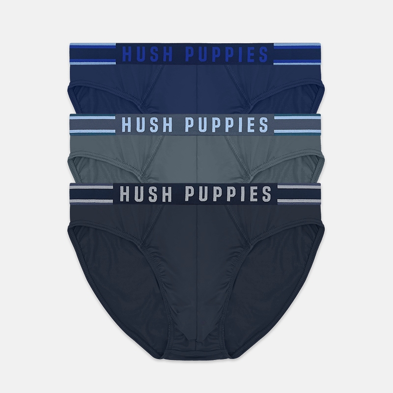 Hush Puppies 3pcs Men Briefs Microfiber Elastane Mini HMB539627 ...