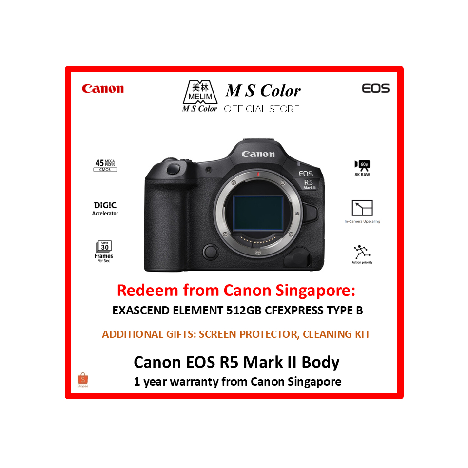 [READY STOCK + 3x FREE GIFTS] Canon EOS R5 Mark II | R5 Mark 2 | 45MP ...
