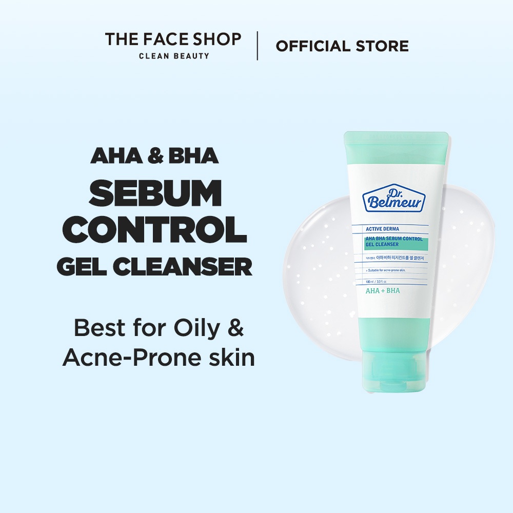 Dr. Belmeur Active Derma - AHA BHA Sebum Control Gel Cleanser for Acne ...