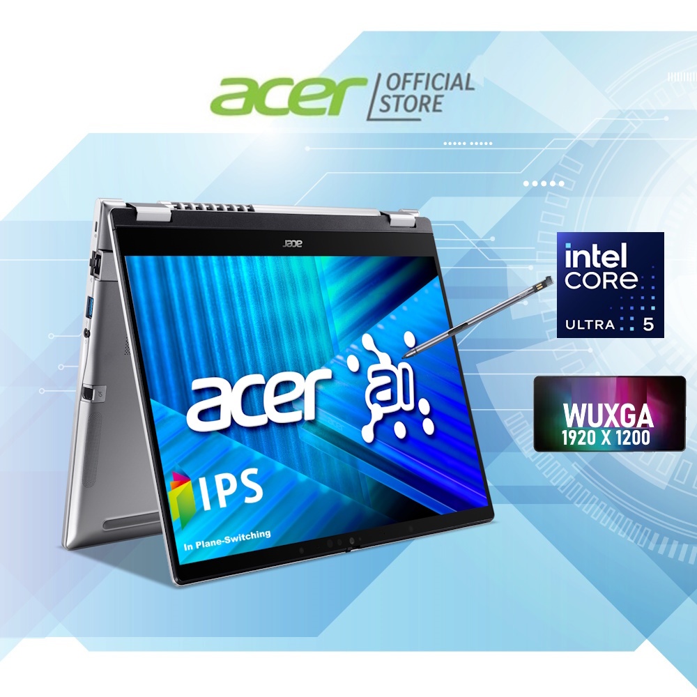 [AI PC] Acer TravelMate Spin P4 TMP414RN-55-54BN Touch Display Buisness ...