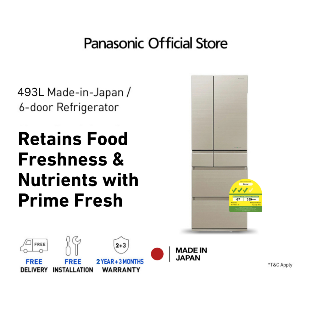 Panasonic Premium MIJ Made In Japan 6-Door Refrigerator NR-F503GT-NS ...