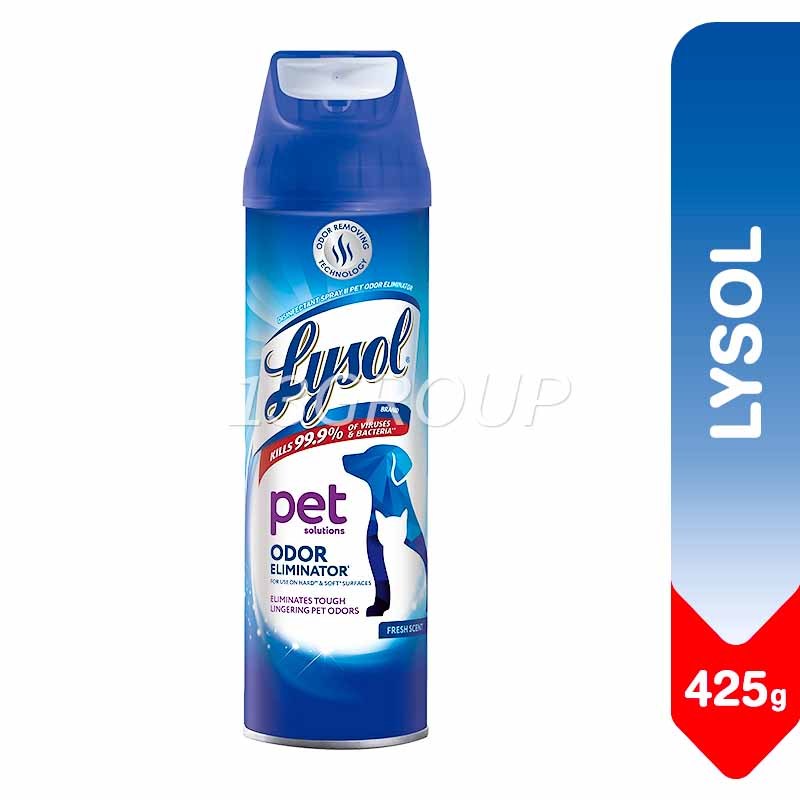 Lysol Pet Solutions Odor Eliminator Disinfectant Spray, 425g | Shopee ...