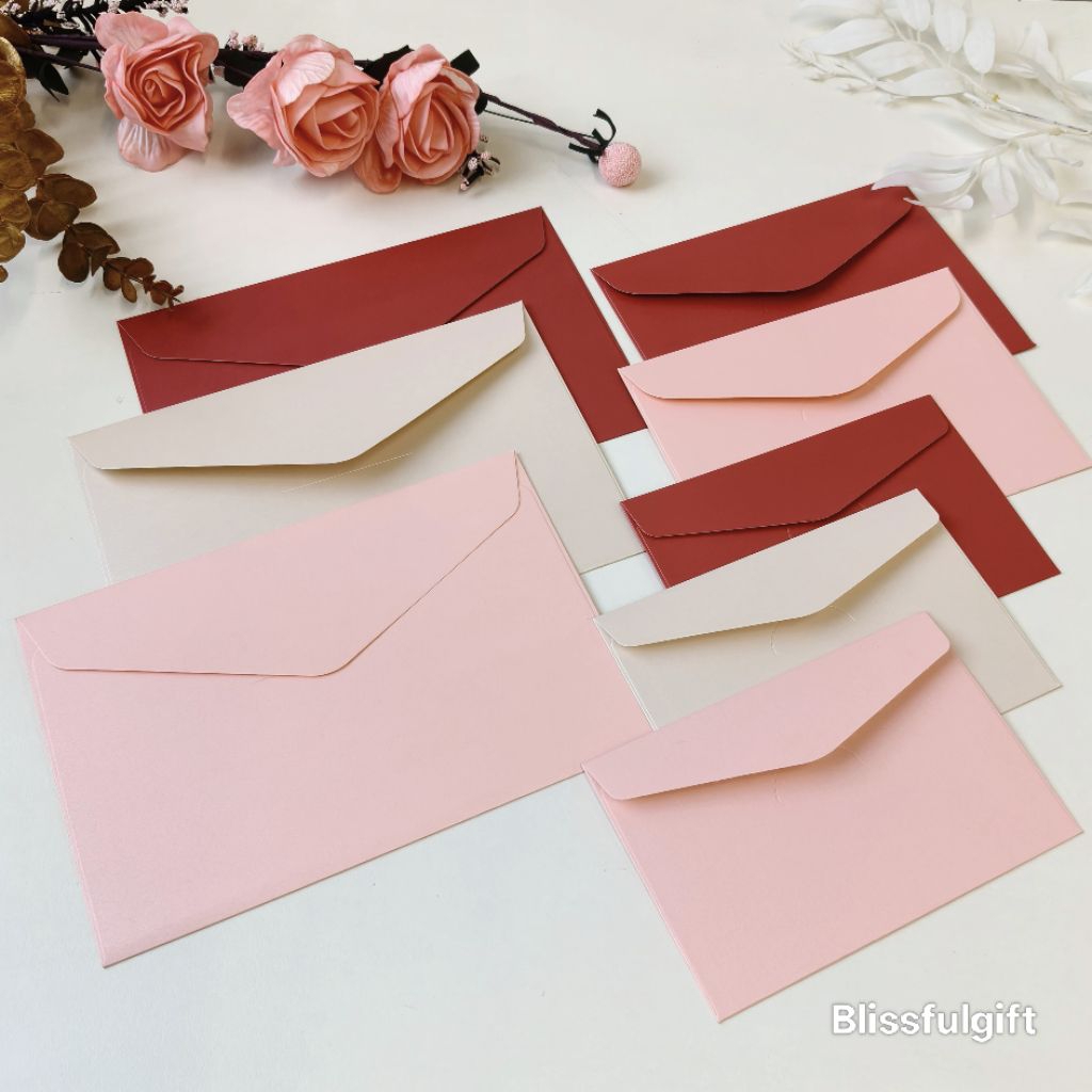 25pcs Thick Quality Cardstock Red Envelope Pearlescent 250gsm Pink ...