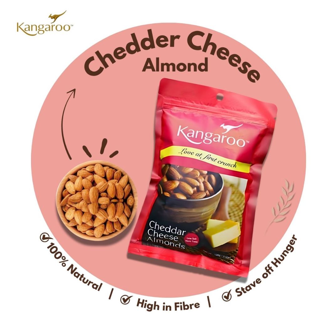 Kangaroo Cheddar Cheese Almond 100g 【Bundle of 3】 | Shopee Singapore