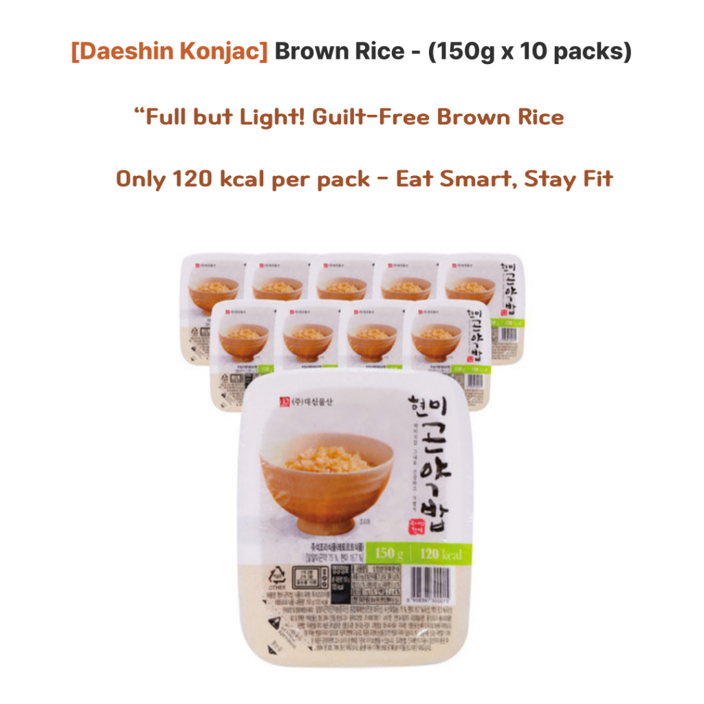 [Daeshin Konjac] Brown Rice – 10 Packs (150g each) | Low-Calorie Konjac ...
