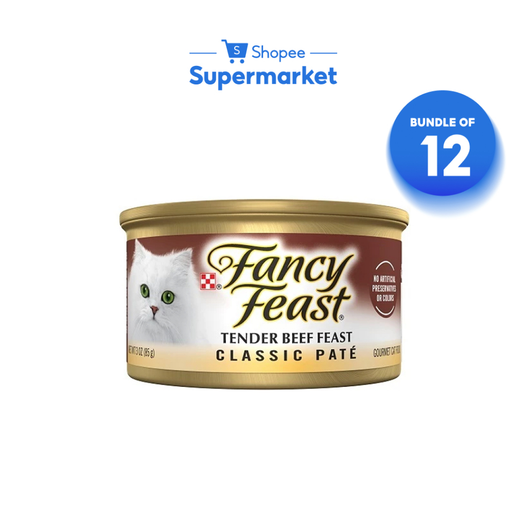 [Bundle of 12] Fancy Feast Classic Tender Beef Feast (85g) | Shopee ...