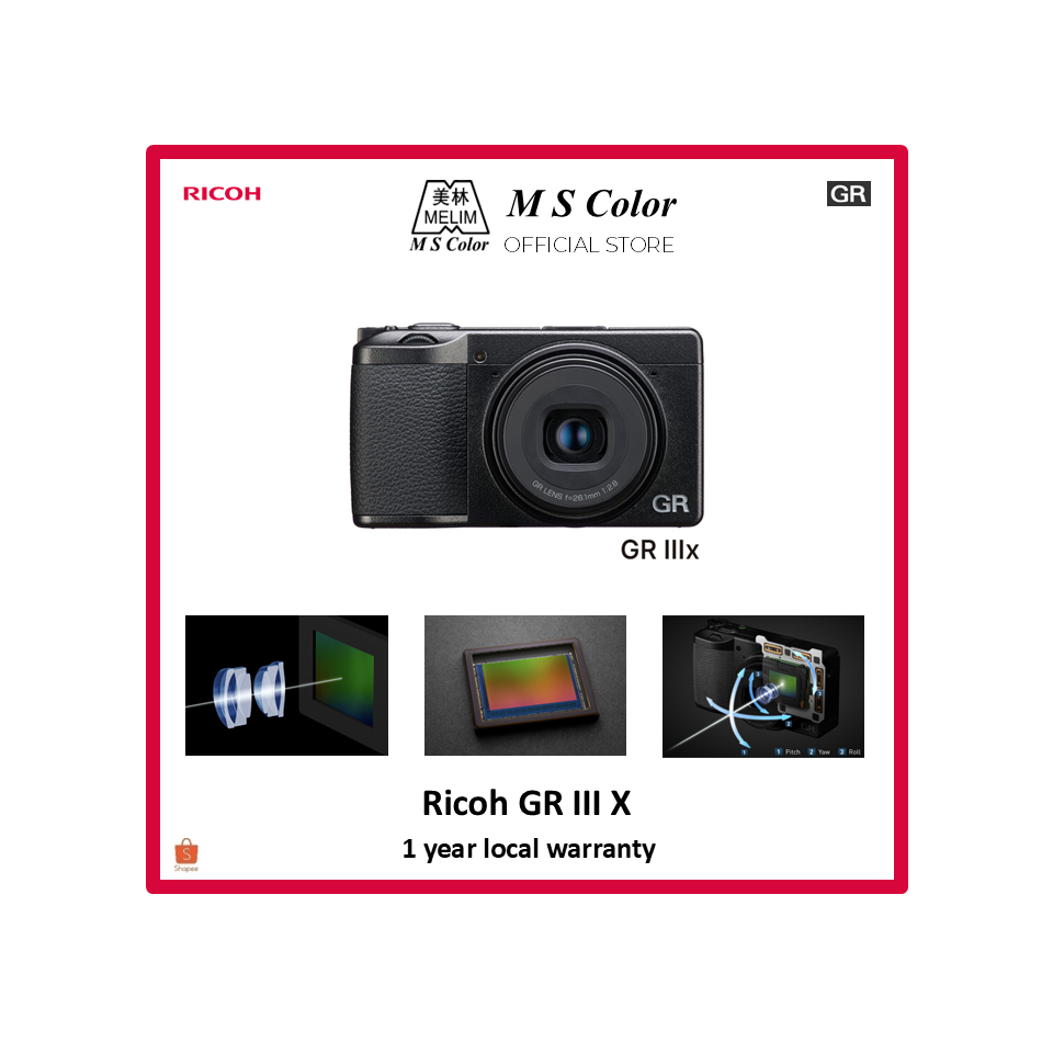 [READY STOCK | 1 YEAR WARRANTY] Ricoh GR IIIX GR3X Digital Premium Compact Camera | Shopee Singapore