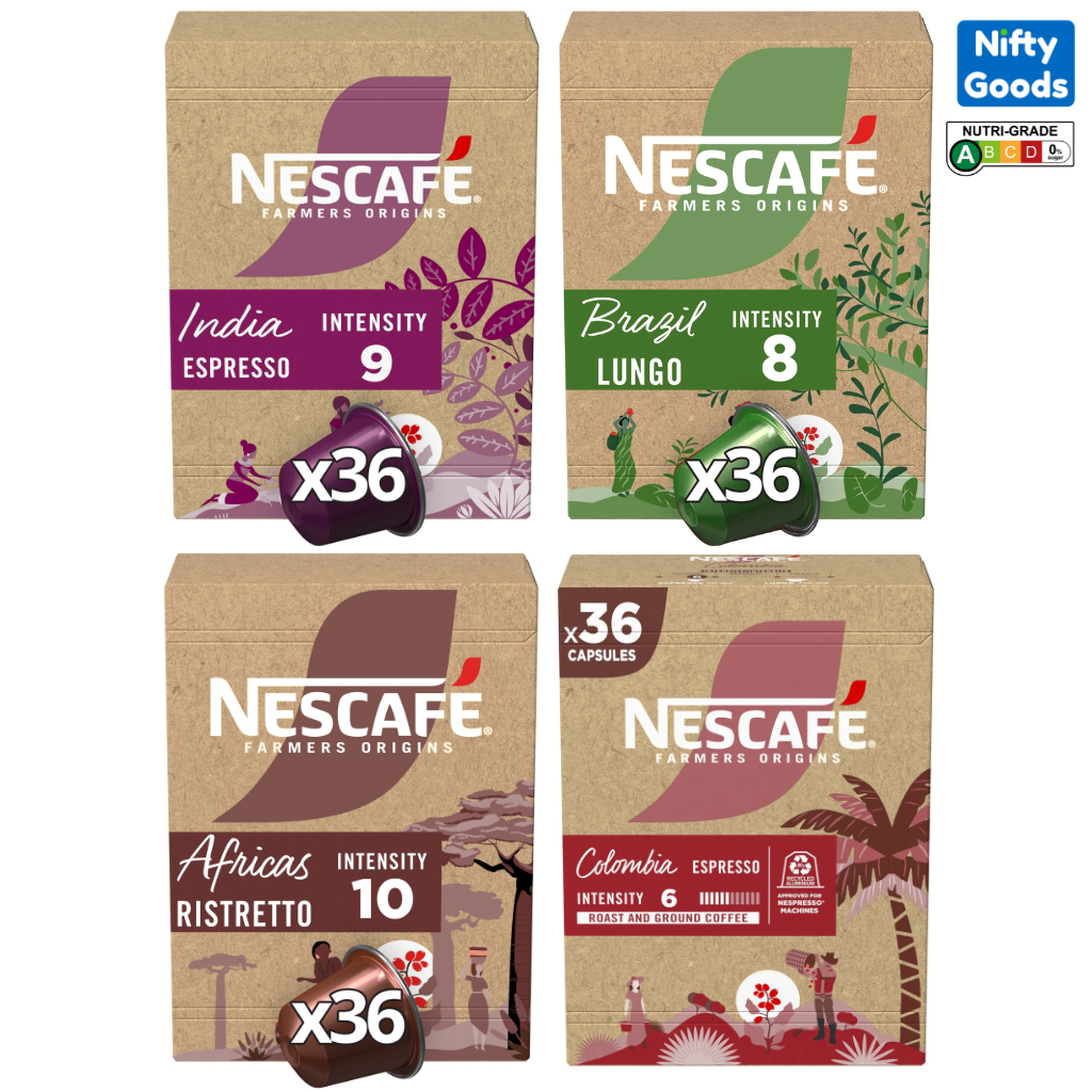 Nespresso Compatible Coffee Capsules Nescafe Farmers Origins 36 Pack ...