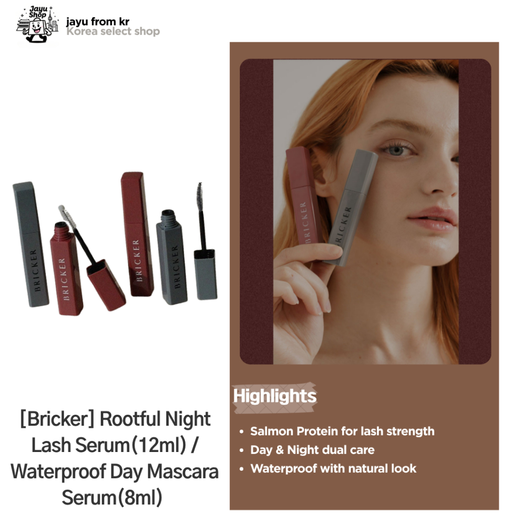 [Bricker] Rootful Night Lash Serum(12ml) / Waterproof Day Mascara Serum ...