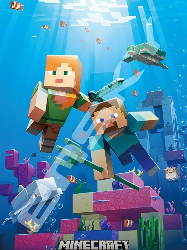 ENSKY MINECRAFT Aquatic 26×38cm Art Crystal Jigsaw Puzzle 300 Pieces ...