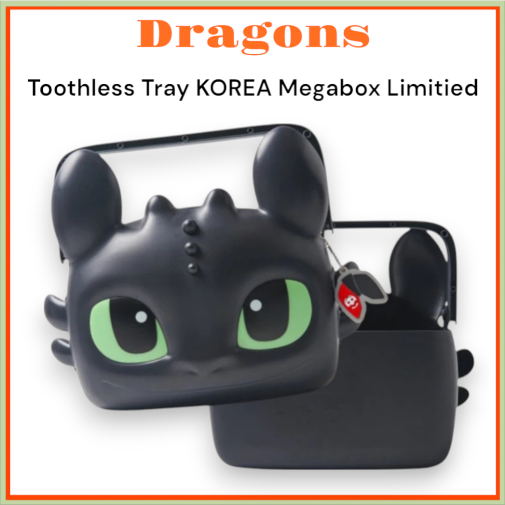 Dragons dreamworks Toothless Tray KOREA Megabox Limitied (carry Popcorn ...