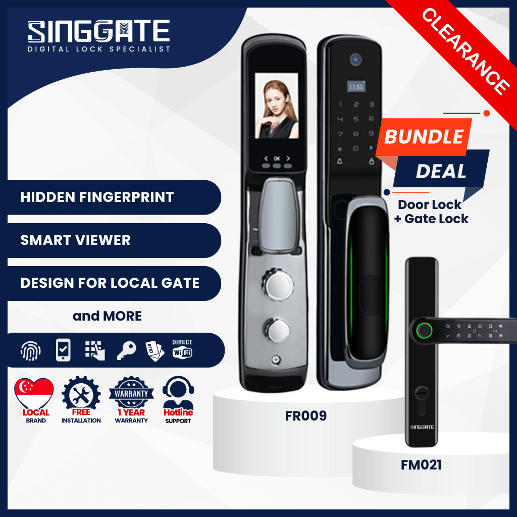 FREE Installation (1 Year Warranty) | Singgate【FR009】Face Recognition ...