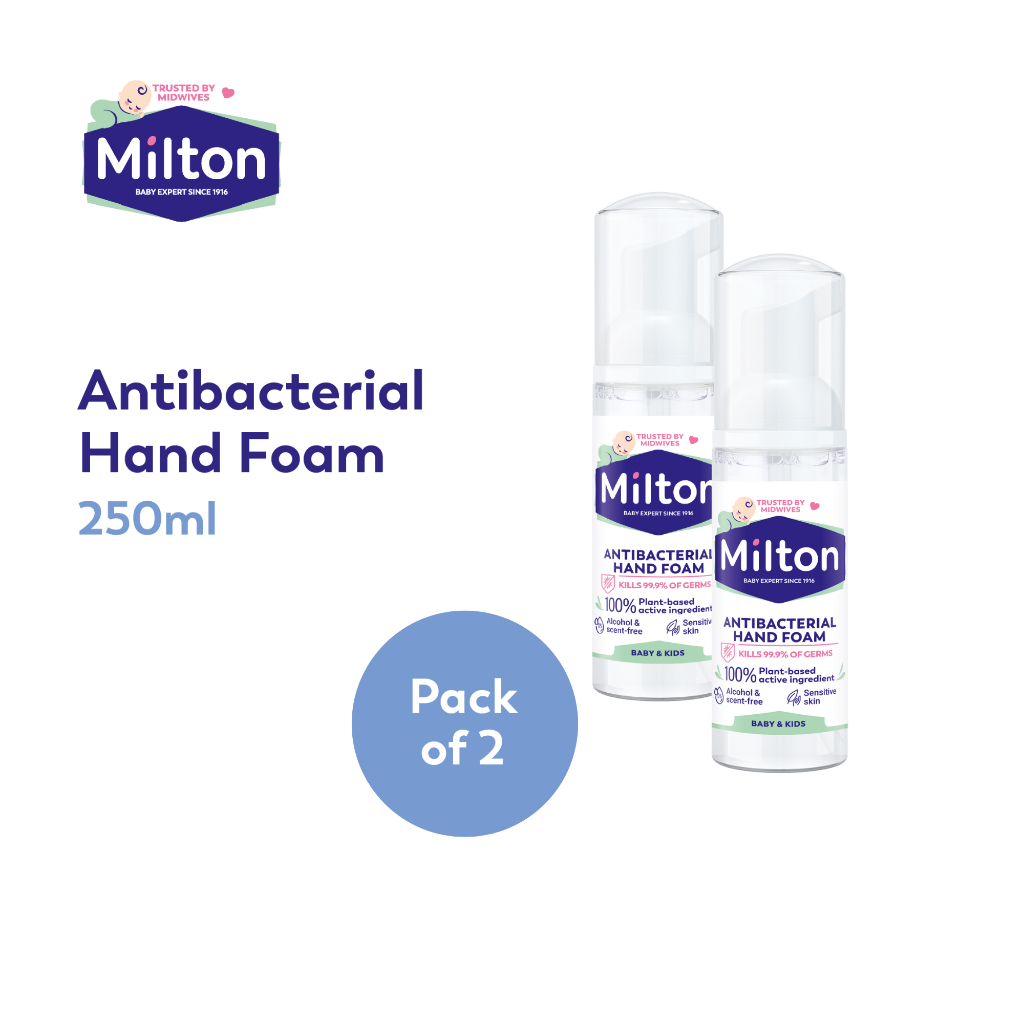 MILTON Antibacterial Non-Alcohol Hand Sanitizer Foam (50ml) - Pack of 2 ...