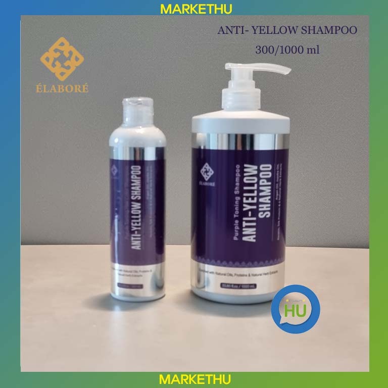 [ELABORE] Anti-Yellow Shampoo 2 Types 300/1000ml, Ideal For highlighted ...