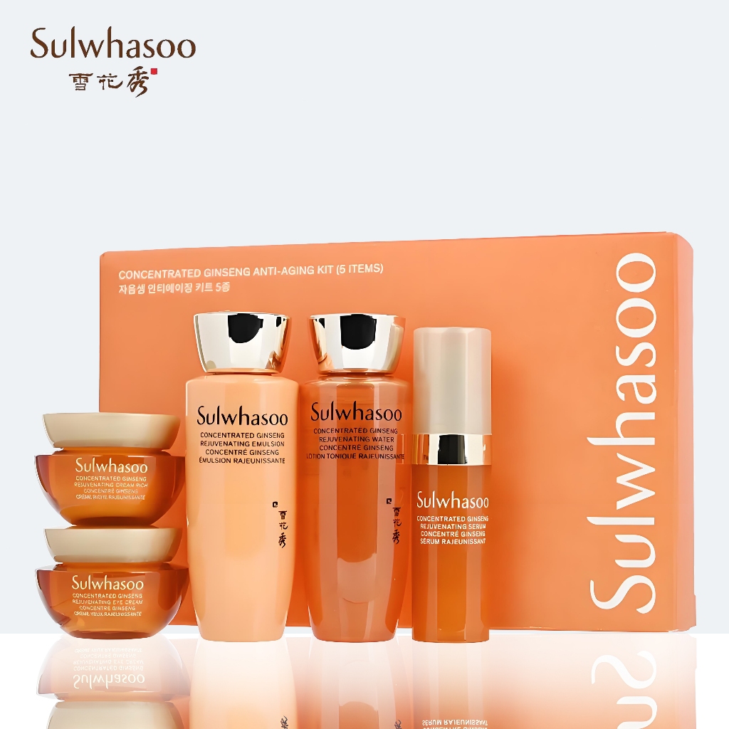 Sulwhasoo Concentrated Ginseng Anti Aging Sample Kit 5PCS Skin Care Set ...