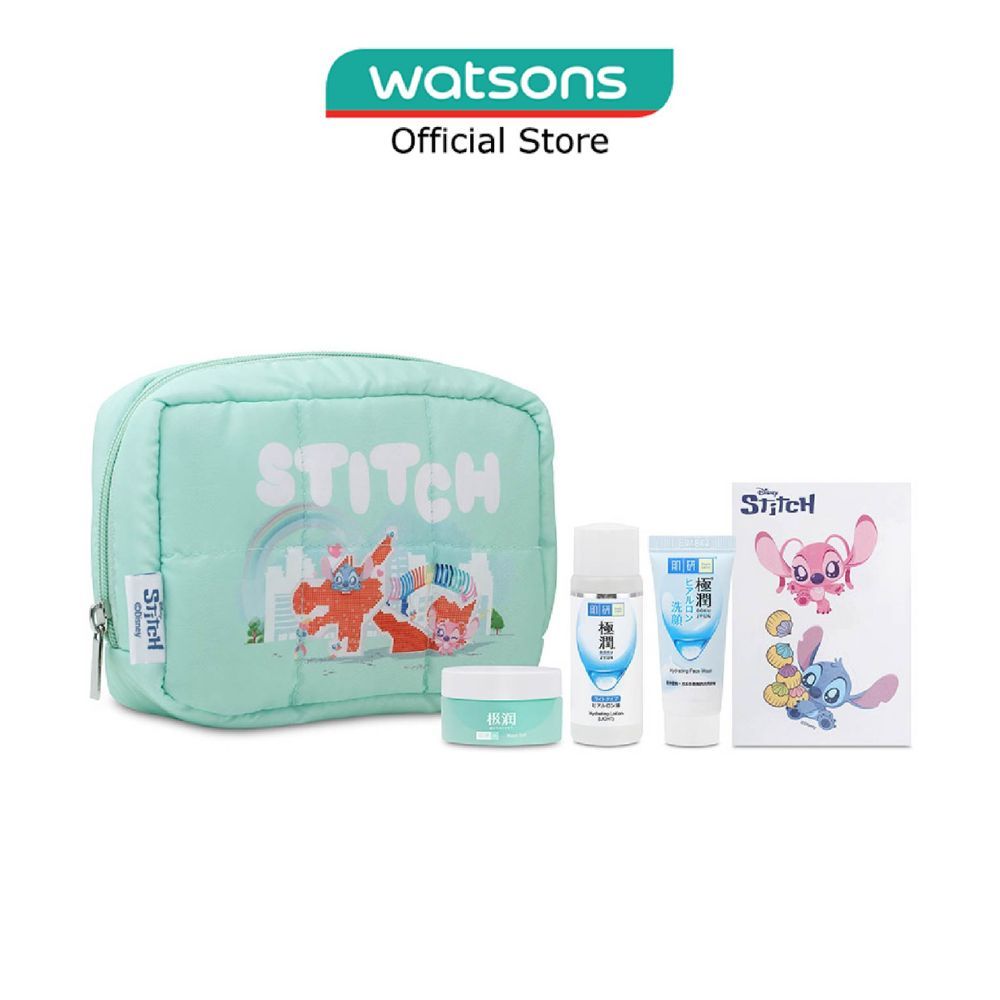 HADA LABO Stitch Travel Packset consists Hydrating Face Wash 12g ...