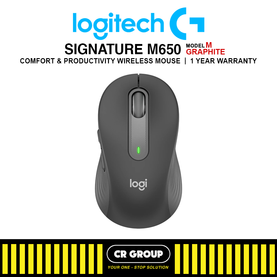 Logitech Signature M650 Wireless Mouse 4000 DPI SmartWheel Scrolling ...
