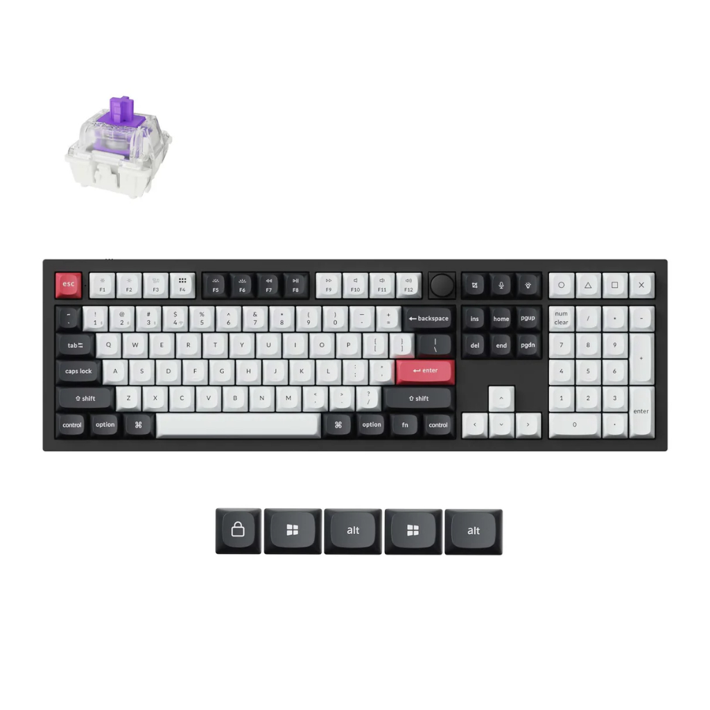 Keychron Q6 HE QMK Wireless Custom Keyboard | Purple Switch | A full ...
