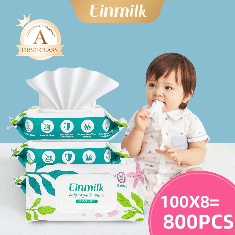 [Einmilk] Baby Wet Wipes Baby 100 pcs x 8 packs For Baby Wipes Moist ...