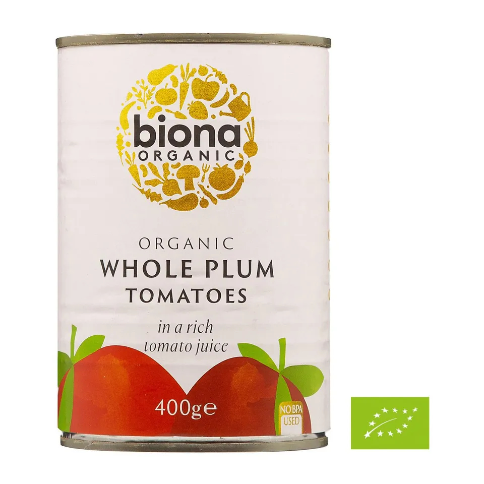 Biona Organic Whole Plum Tomatoes, 400g | Shopee Singapore