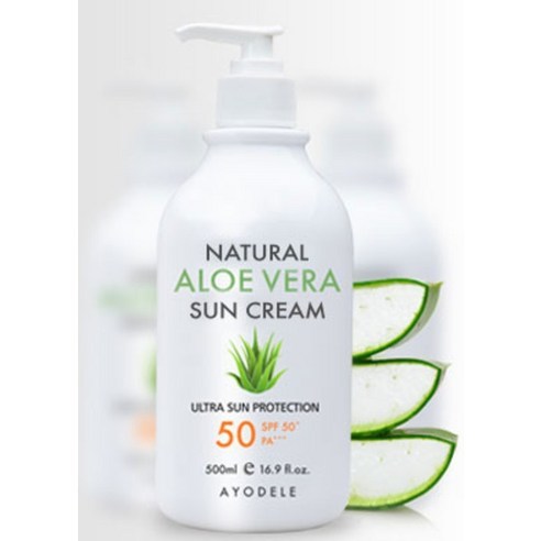 Ayodele Natural Aloe Vera Sun Cream SPF50+ PA+++, 500ml (Face and Body ...