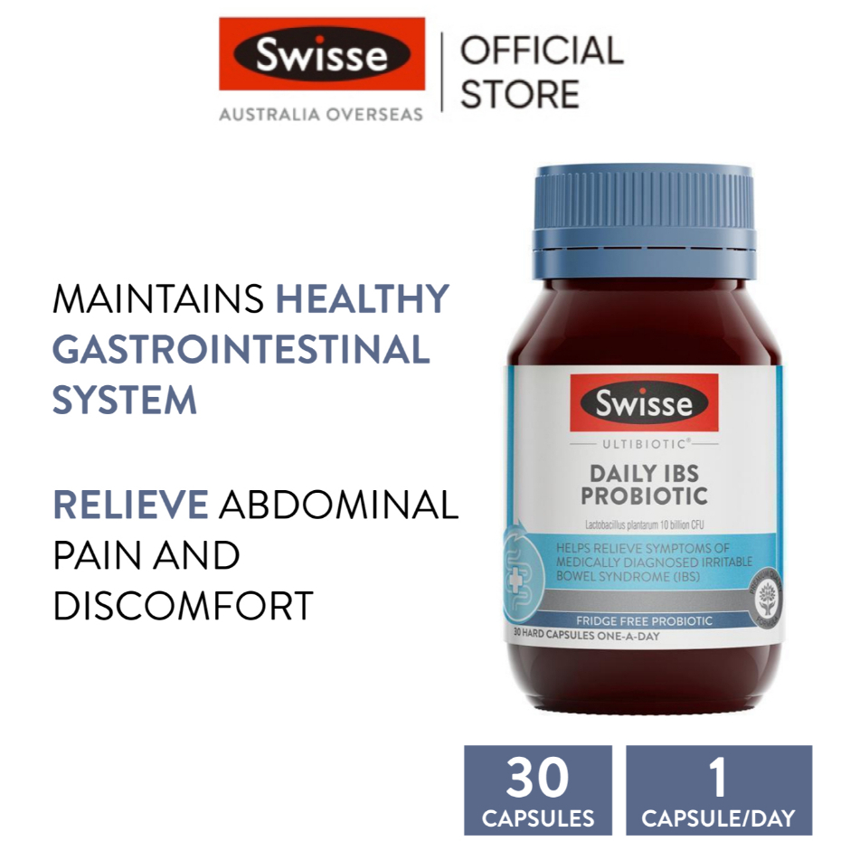 Swisse Ultibiotic Daily IBS Probiotic 30 Capsules (EXP:06 2026) | Shopee Singapore