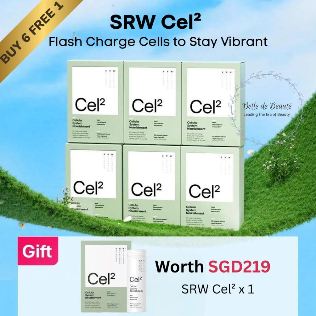 【6.6 Promo】 SRW Cel² Cellular System Nourishment Capsule 60 Capsules 【99% High Purity NMN ...