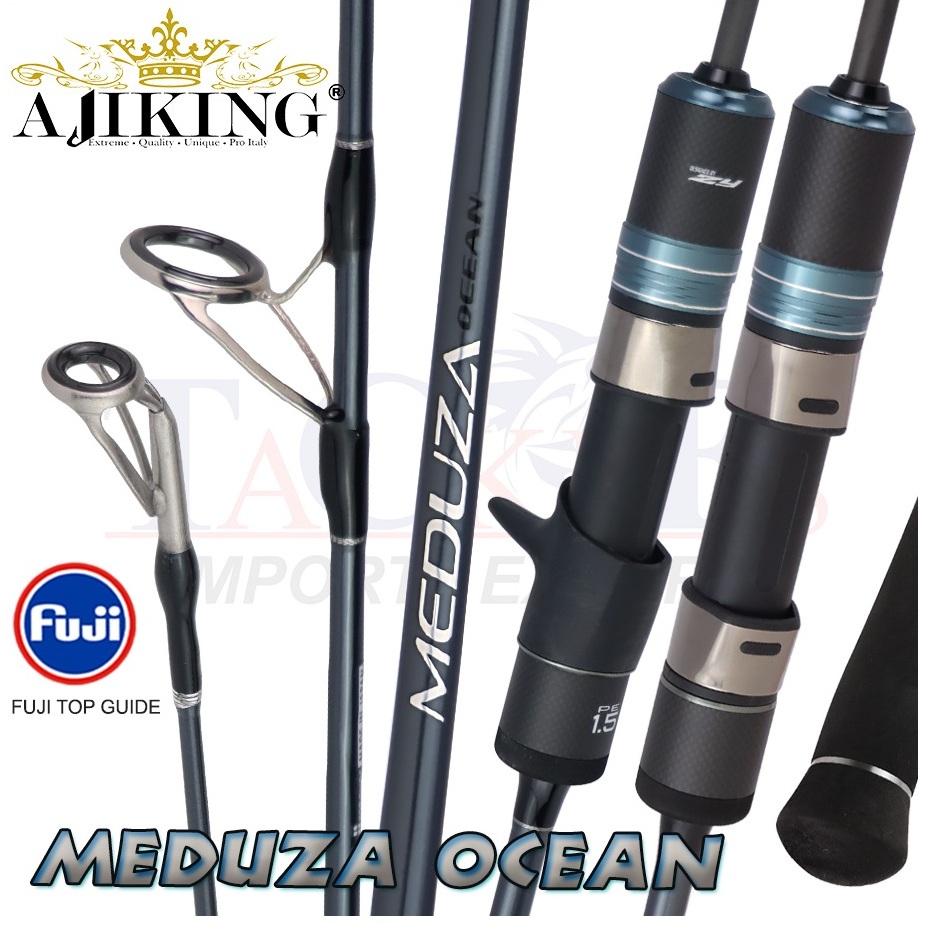 [FUJI TOP GUIDE] Ajiking Meduza Ocean Rod Spinning Casting (6'0ft-6'3ft ...