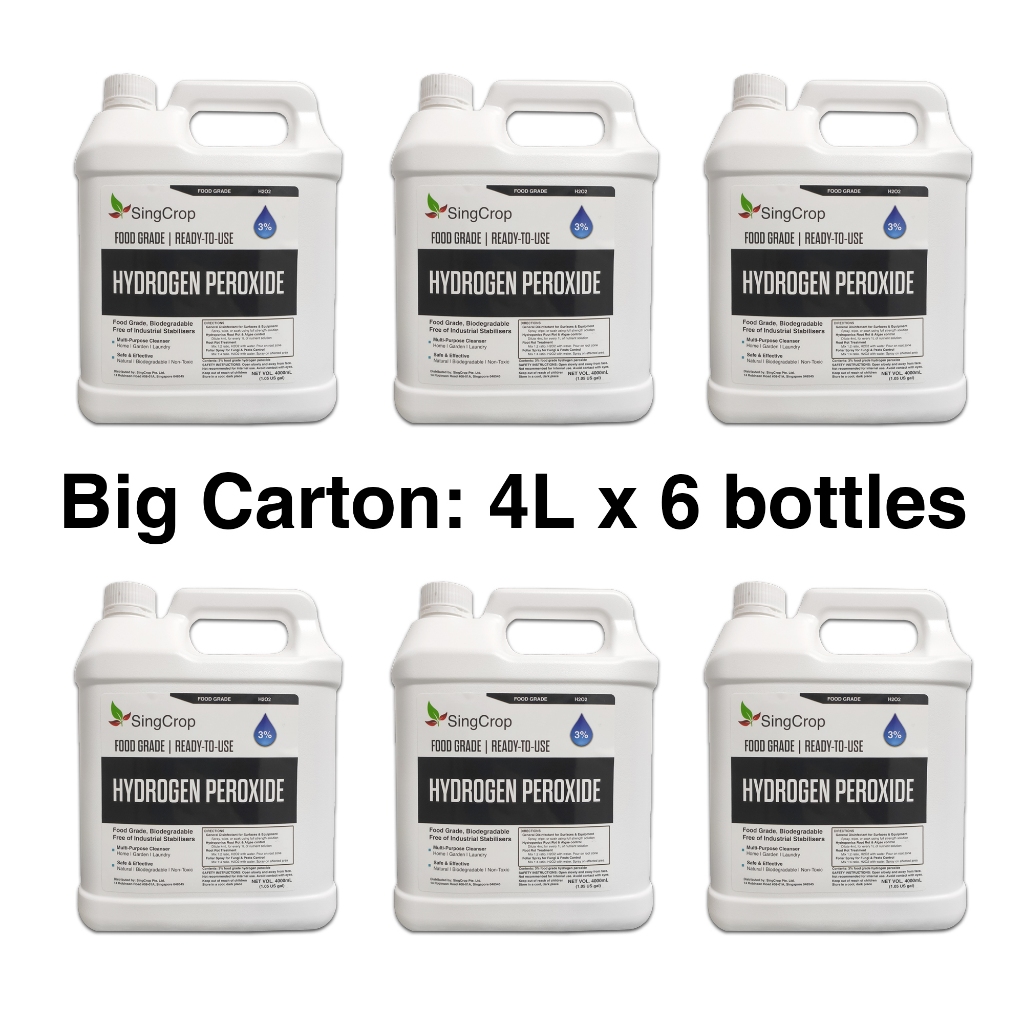 SingCrop Food Grade 3% Hydrogen Peroxide | Disinfectant Multipurpose ...