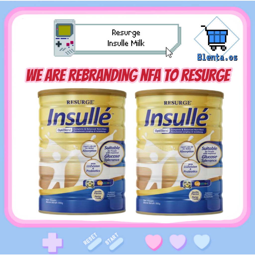[Bundle of 2]Resurge Insulle DM Milk Adult Complete Nutrition 850G 🔥SG ...