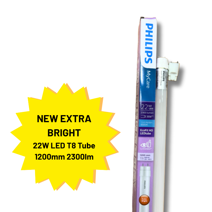 PHILIPS T8 LED ECOFIT light tube / 2ft (8W) / 4ft (16W) / Cool Daylight ...