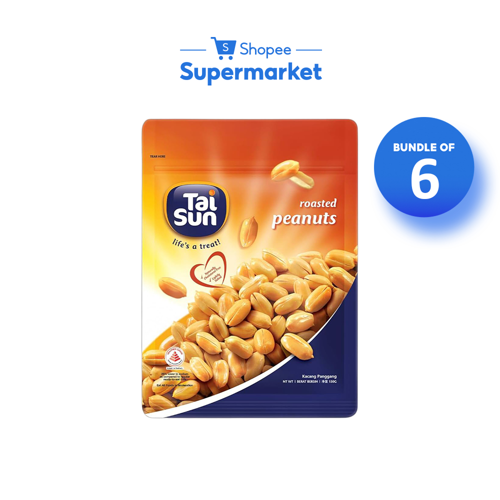 [Bundle of 6] Tai Sun Roasted Peanuts (150g) | Shopee Singapore