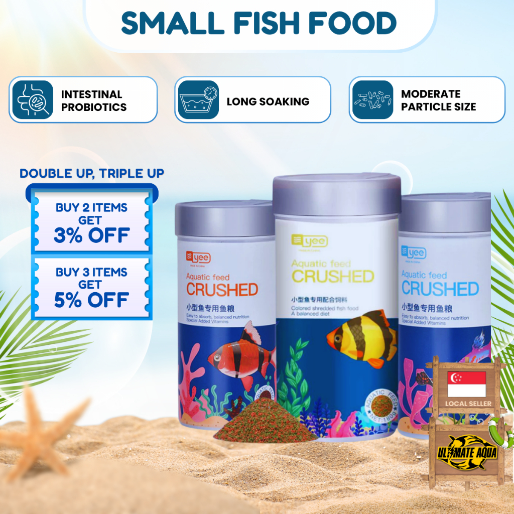 YEE Fish Food For Small Fish, Aquarium Food With Small Particles ...