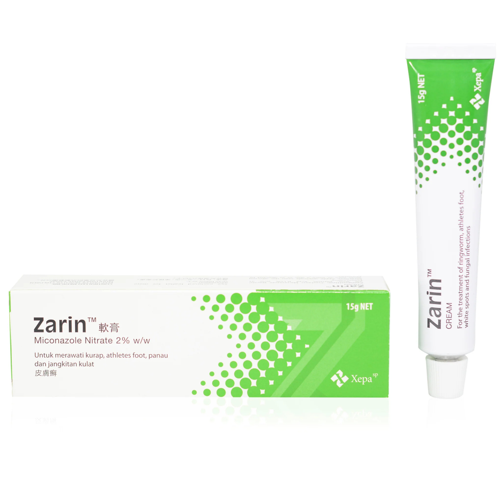 Zarin (Miconazole 2%) Cream 15g | Shopee Singapore