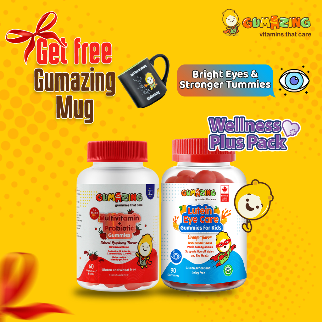 Gumazing Kids Wellness Plus Combo Pack: Multivitamin & Probiotic with ...