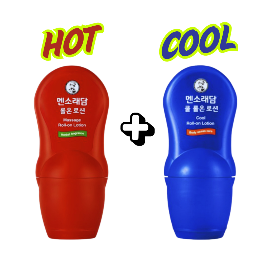 MENTHOLATUM Roll-On Lotion + Cool Roll-On Lotion, 50ml / Warm-Up Care ...