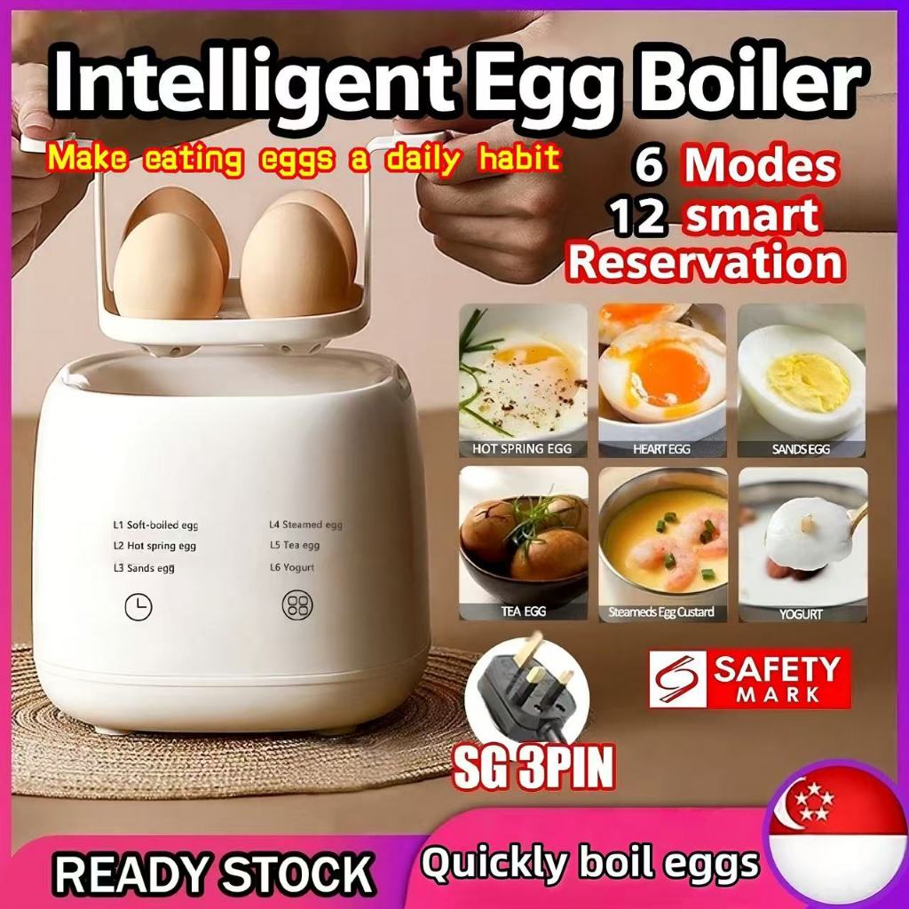(SG) 110V 7 Mode Egg Boiler Egg Steamer Automatic power-off Multi function timed Hot Spring Egg ...
