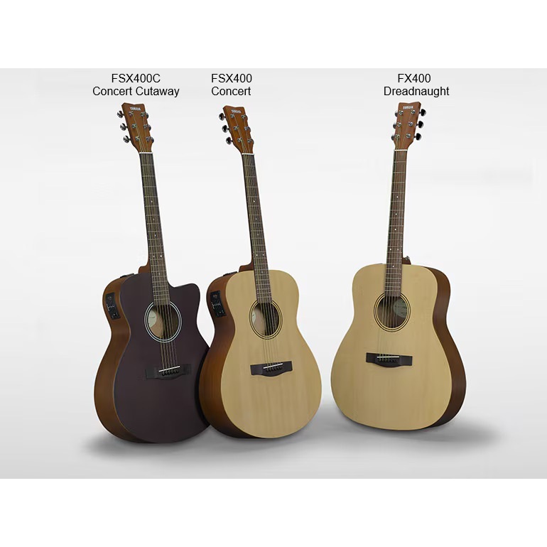 Yamaha FX400 series FX400 / FSX400 / FSX400C electro-acoustic guitar ...