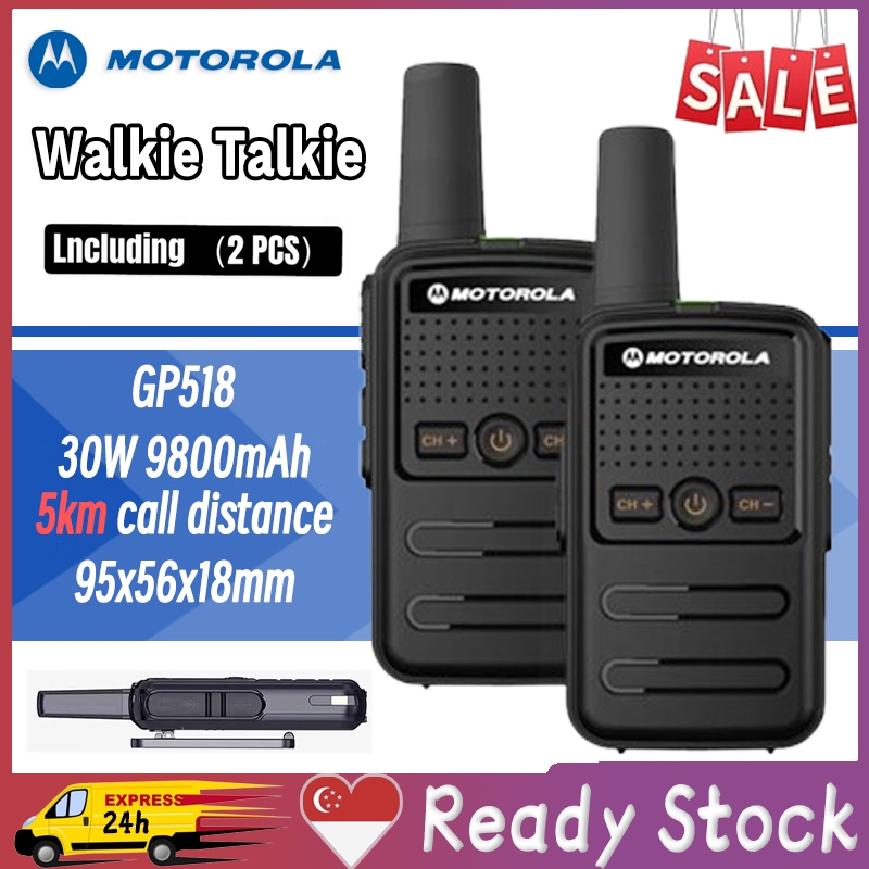 SG-Stock Motorola Walkie Talkie 2Pcs/4Pcs Mini Upgraded 30W High Power ...