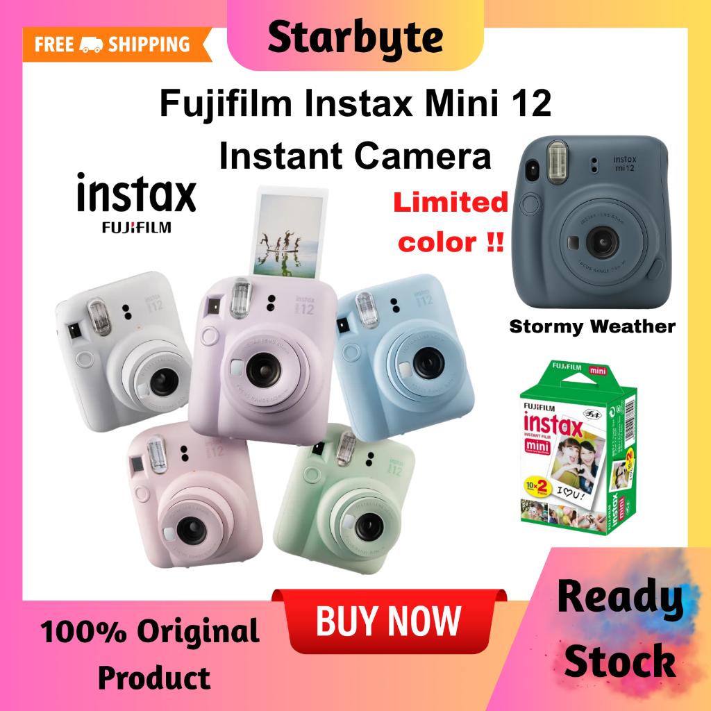 Fujifilm Instax Mini 12 Instant Film Camera: Hand strapuser, manual, (2 ...