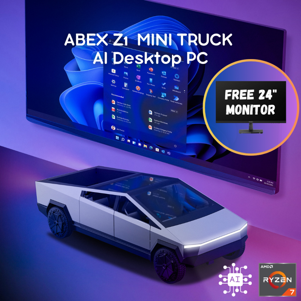 ABEX Z1 Mini Truck / AI Desktop PC / AMD Ryzen 7 8845HS / 32GB RAM ...