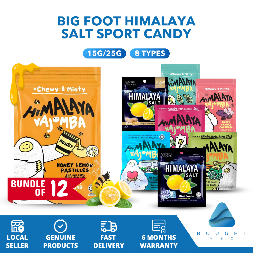 [Bundle of 12] Himalaya Salt Candy - Cool Lemon Ginger, Vajomba ...