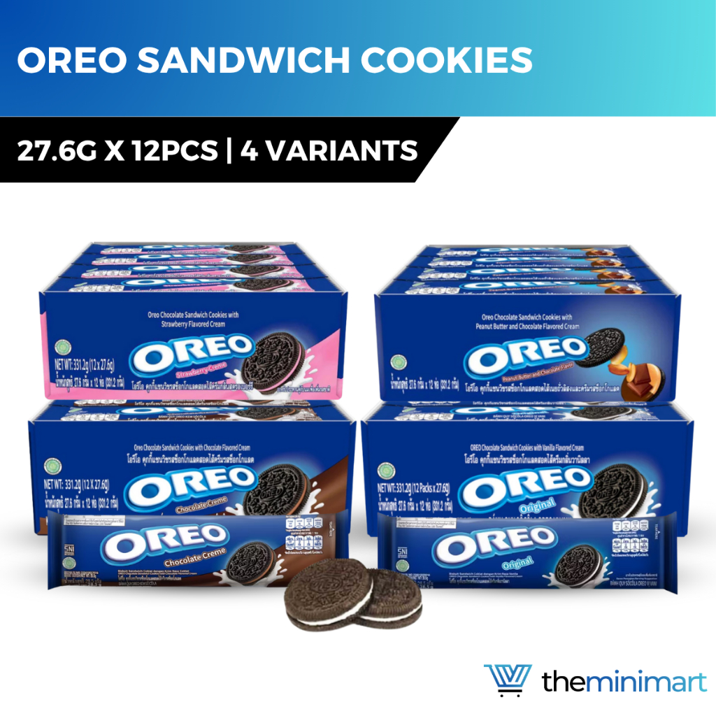 Oreo Sandwich Cookies Tray 27.6g (Pack of 12) - Assorted Flavors ...