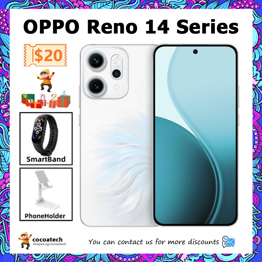 [2025] OPPO Reno 14 /Reno 14 Pro MediaTek 8350 6000mAh 80W Charger IP69 12 Months Local Seller ...