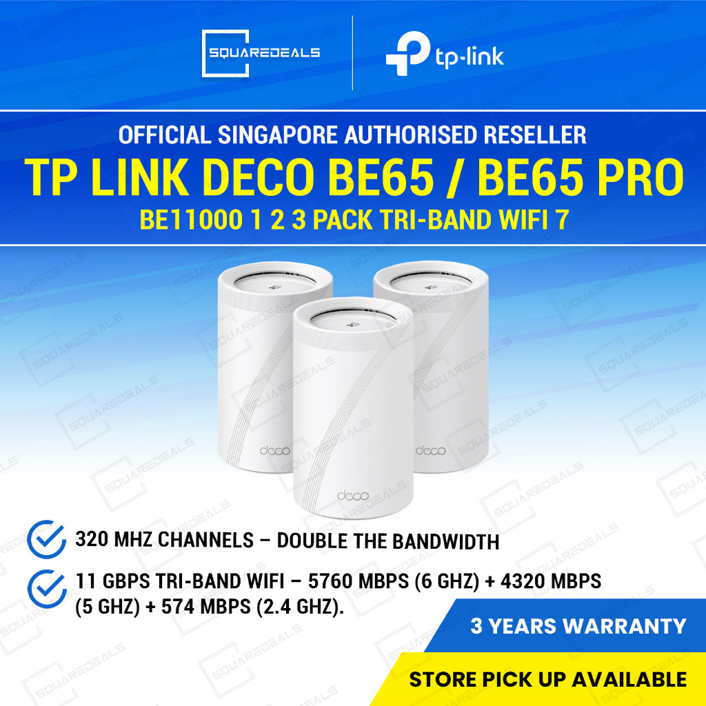 TP Link Deco BE65 BE65 Pro BE11000 1 2 3 Pack Tri-Band Whole Home Mesh ...
