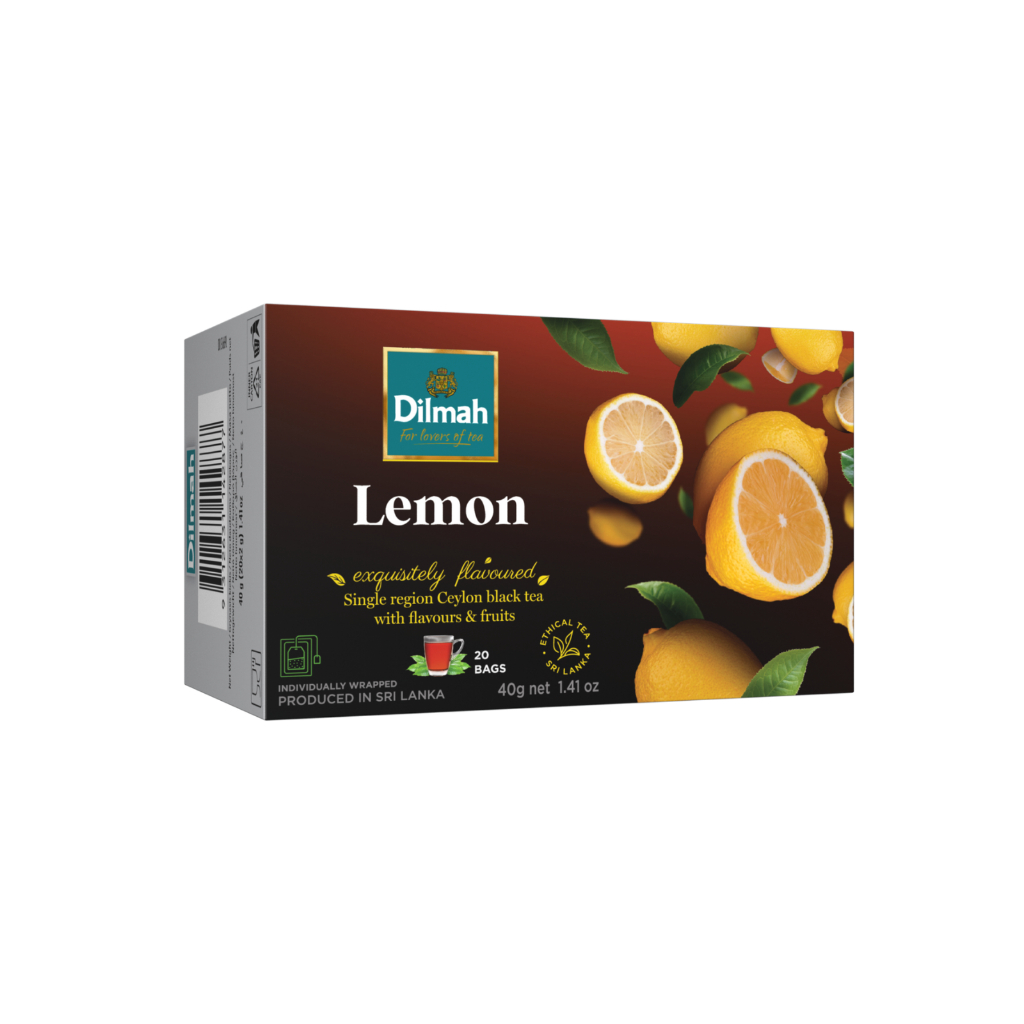 Dilmah Lemon Flavoured Tea Premium Ceylon, Foil Envelope (20x2g ...