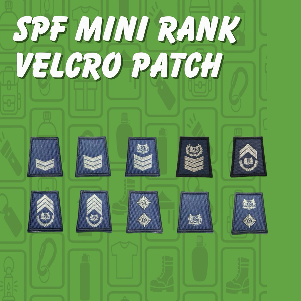 [SG Seller] SPF Mini Rank Velcro Patch | Singapore Police Force ...