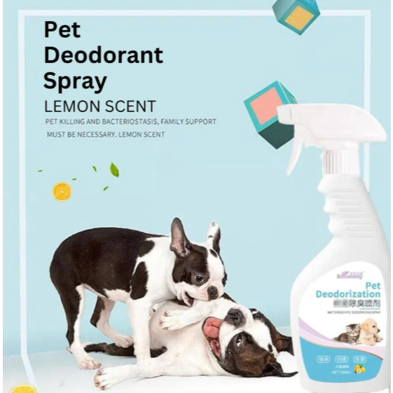 Lemon Scent Pet Deodorizing Spray – Anti-Bacterial, Odor Remover for ...