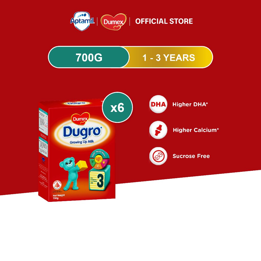 [Bundle of 6] Dumex Dugro Stage 3 Children Growing Up Milk Powder ...