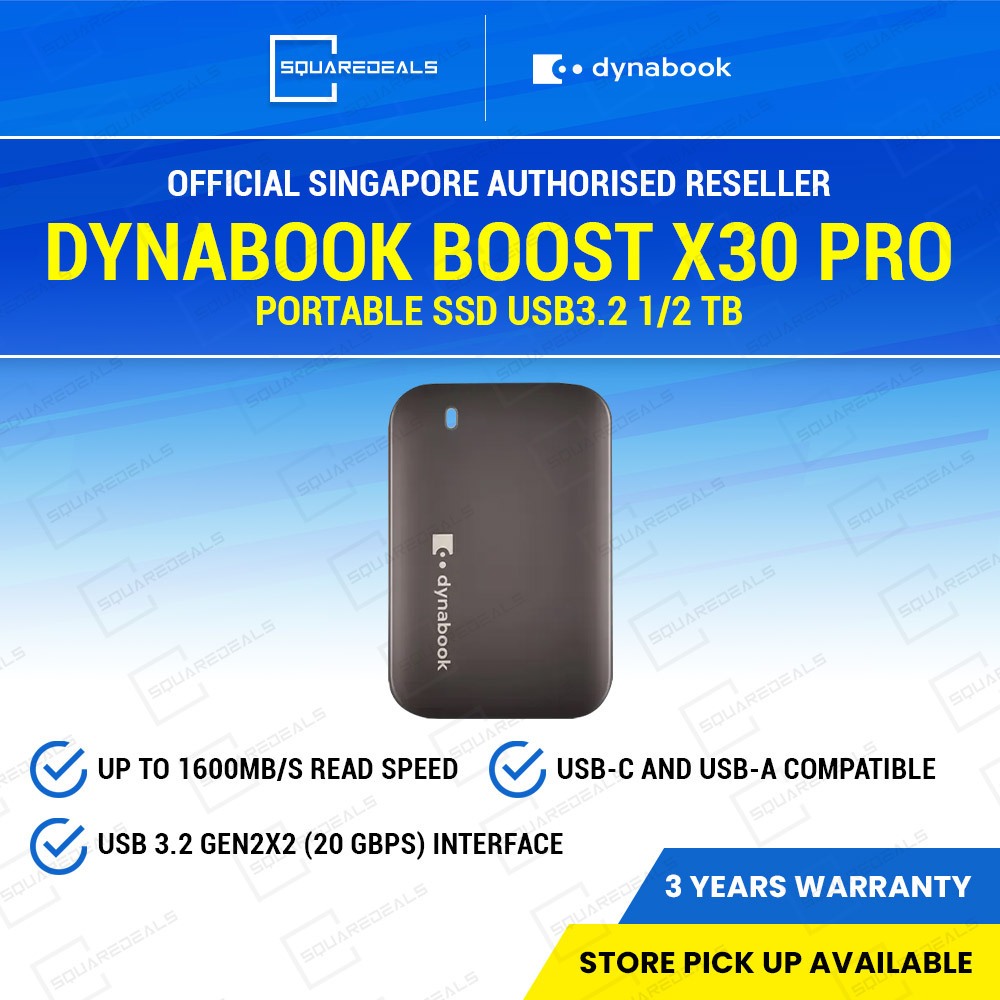 Dynabook Boost X30 Pro 1TB 2TB Portable SSD USB 3.2 Gen2X2 (20 Gbps) Up ...